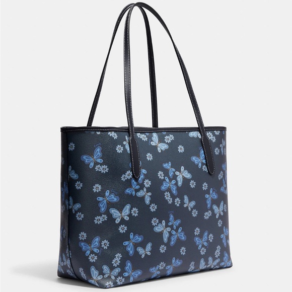Coach | Bags | Coach City Tote With Lovely Butterfly Print In Midnight ...
